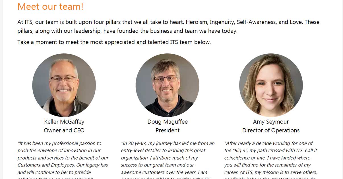 Meet the Team At Interactive Training Systems Inc.